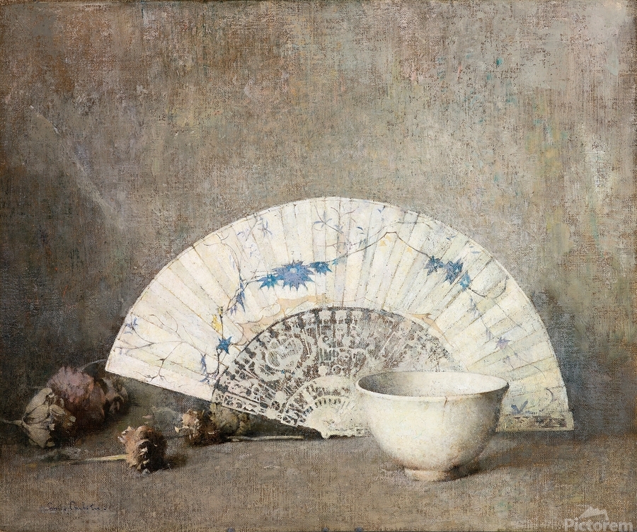 The Fan [c. 1919] by Emil Carlsen [1848–1932] by MyCozyFineArt Wall Art