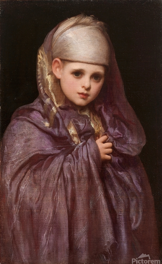 Little Fatima by Frederic Leighton [1830–1896] by MyCozyFineArt Wall Art