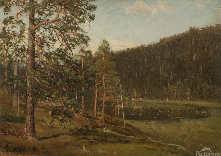 Tjern. Levanger [1871] by Amaldus Nielsen [1838–1932] by MyCozyFineArt ...
