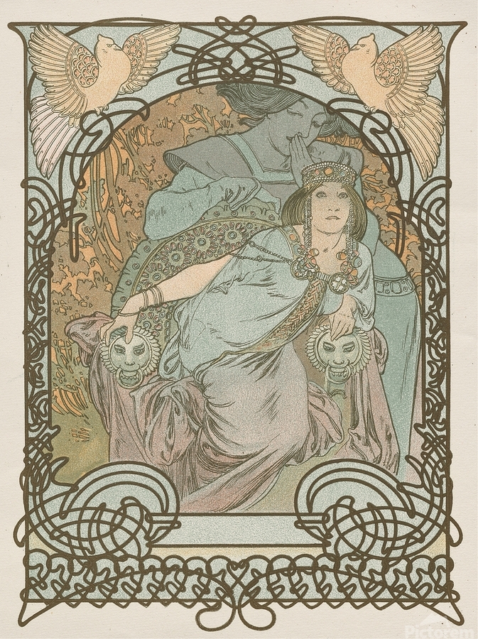 Ilsee. Princesse de Tripoli [1897] by Alphonse Mucha [1860–1939] by MyCozyFineArt Wall Art