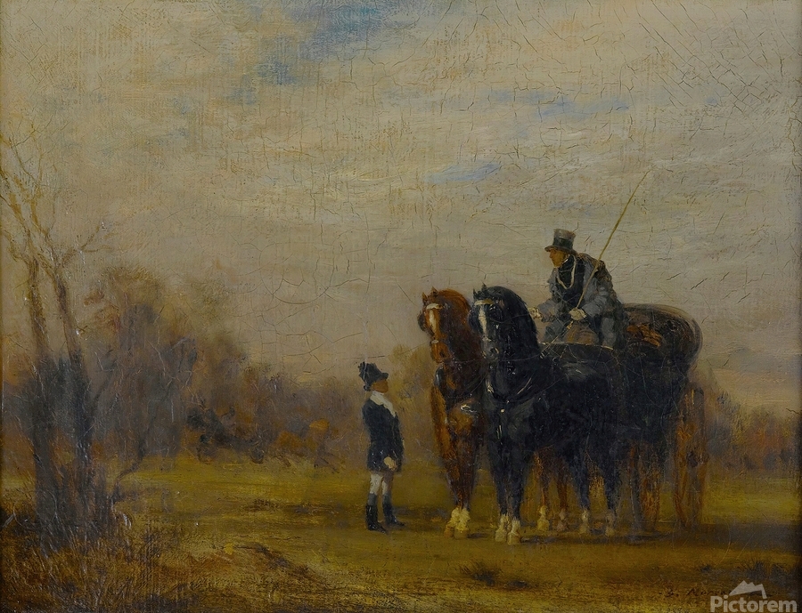 The coach [1854] by Gustave Moreau [1826–1898] by MyCozyFineArt Wall Art