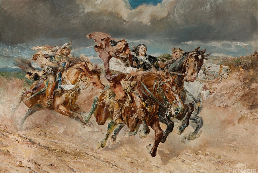 Prince Bogusław Kidnapped by Kmicic [1906] by Stanisław Batowski–Kaczor ...