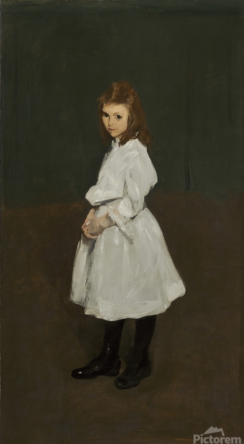 Little Girl in White [Queenie Burnett] [1907] by George Wesley Bellows ...