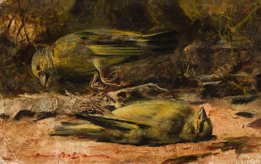 Dead birds [1921] by Curt Agthe [1862–1943] by MyCozyFineArt Wall Art