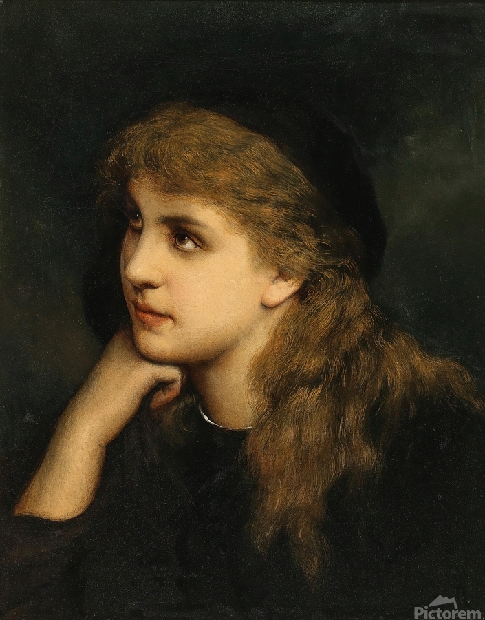 Margarethe by Gabriel von Max [1840–1915] by MyCozyFineArt Wall Art