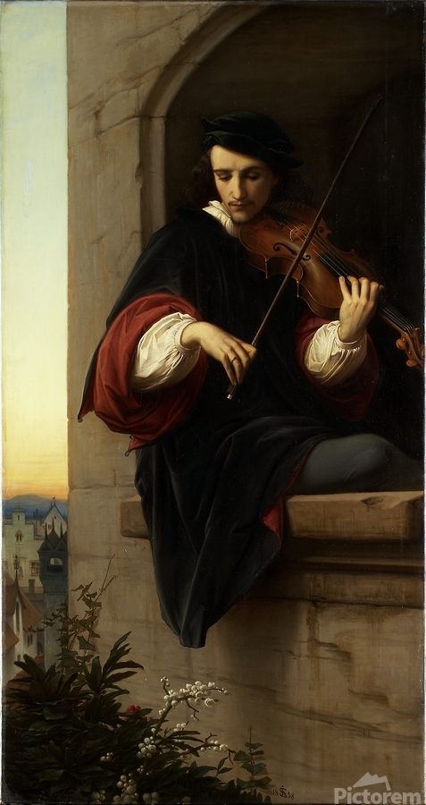 Violinist in the Belfry Window [1858] by Eduard von Steinle [1810–1886 ...