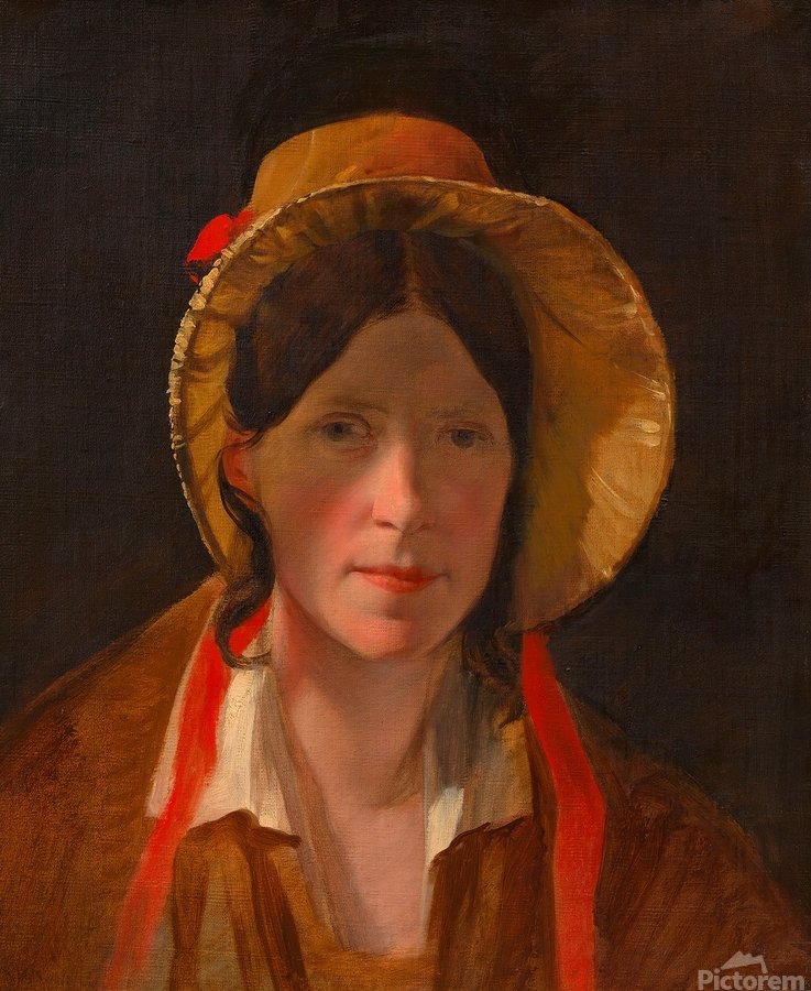 Antonie Amerling mit Florentinerhut [1. Gattin des Künstlers] [1834] by ...