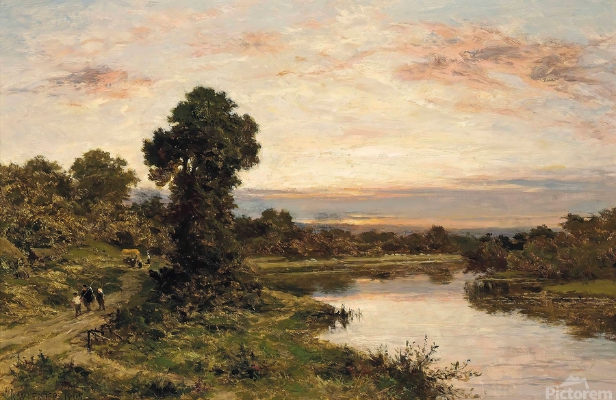 Evening On The Thames At Shillingford [1905] by Benjamin Williams ...