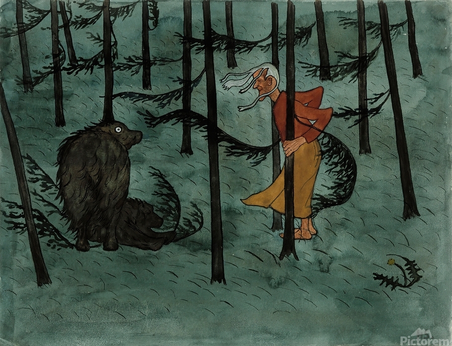Fear In The Woods [1896] by Hugo Simberg [1873–1917] by MyCozyFineArt ...