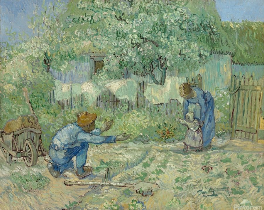First Steps. After Millet [1890] by Vincent van Gogh [1853–1890] by ...