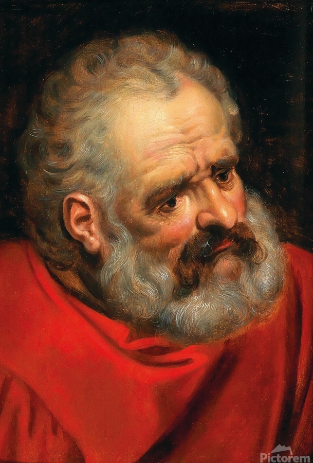 A Bearded Old Man In A Red Cloak by Frans Floris [1519–1570] by ...