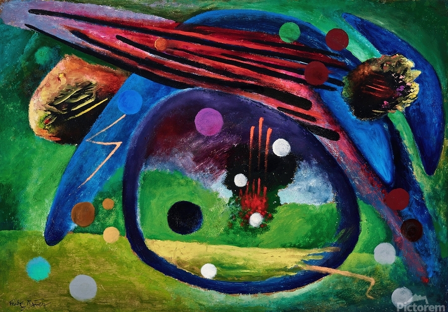 Rondo [1923] by Rudolf Bauer [1889–1953] by MyCozyFineArt Wall Art