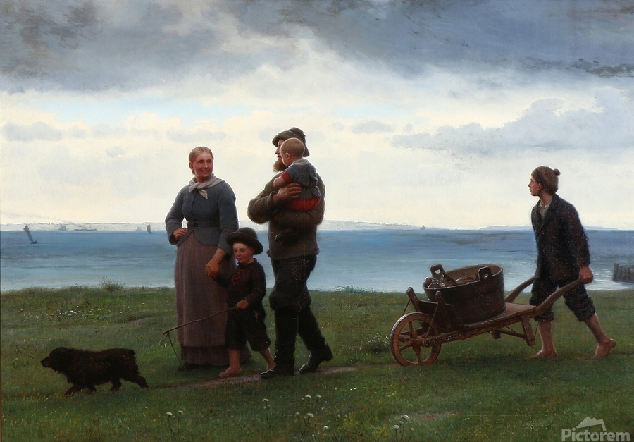 I Skumringen. Fra stejlepladsen i Sletten [1893] by Anton Dorph [1831–1914] by MyCozyFineArt ...