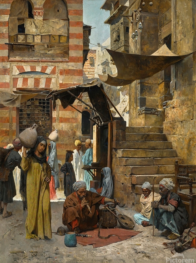 A Souk In Cairo [1887] by Charles Wilda [1854–1907] by MyCozyFineArt ...