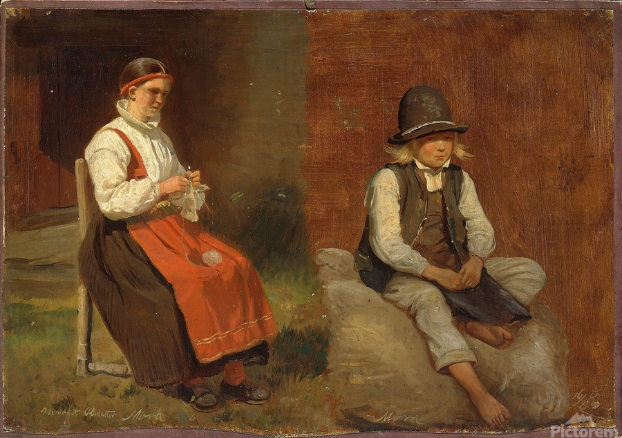 Figur Studies from Mora in Sweden [1852] by Adolph Tidemand [1814–1876 ...
