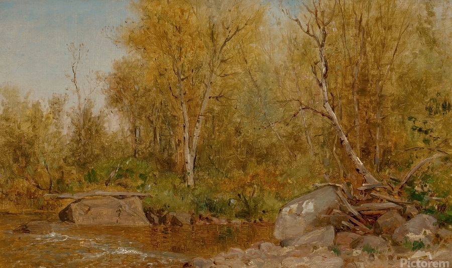 Sandy Stream. Maine Woods [1881] by Jervis McEntee [1828–1891] by ...