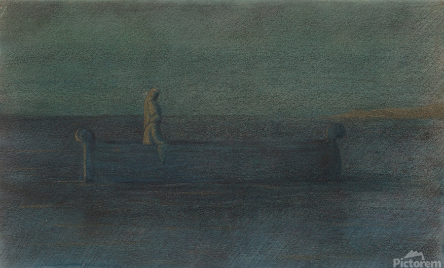 Two Cloaked Figures in a Boat [1911–24] by Herbert Crowley [1873–1937 ...