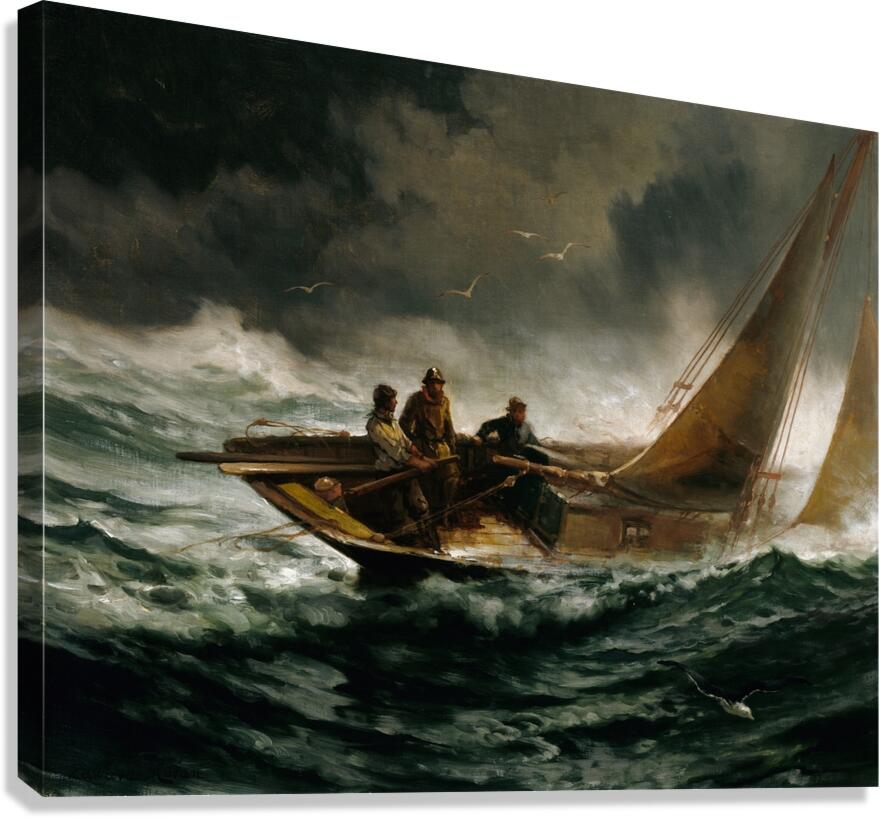 Riding Out a Gale [circa 1889] by Edward Moran [1829–1901] by ...