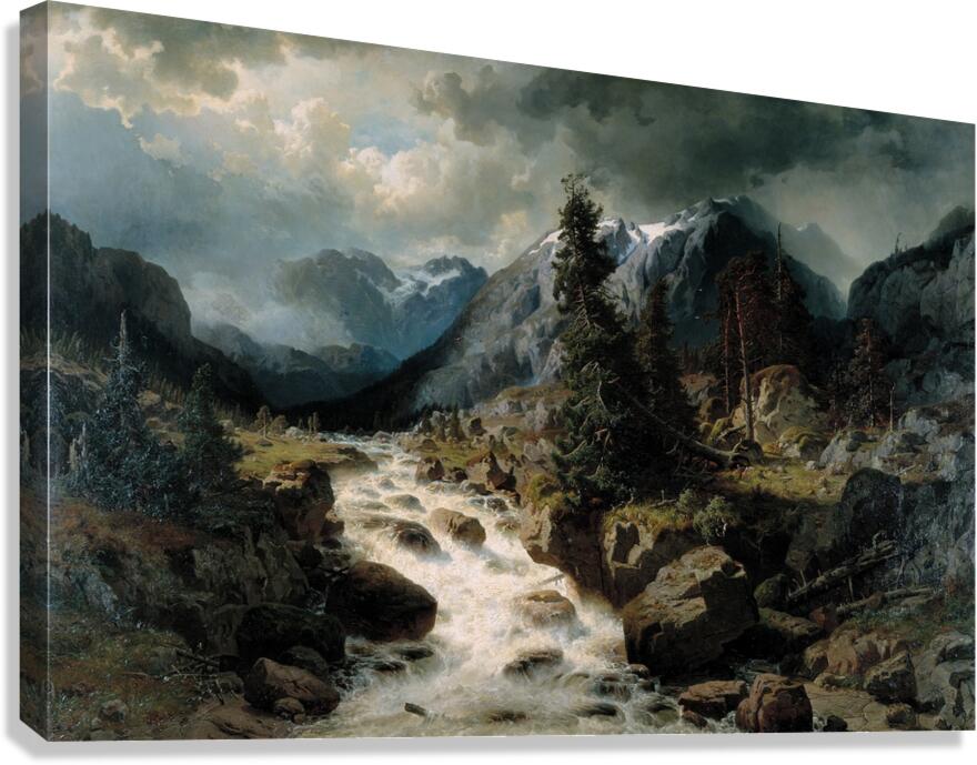 Landscape with Waterfall from the Canton of Uri Switzerland [1858] by ...