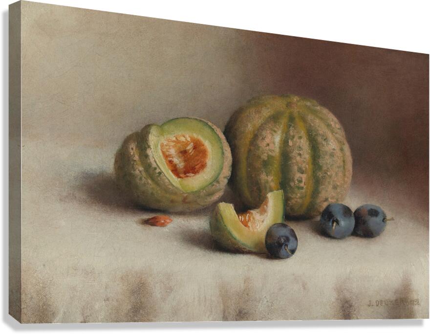 Still Life With Plums And Melons [1896] by Joseph Decker [1853–1924] by ...