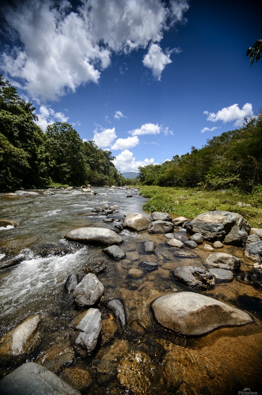 River Flow at the Dominican Republic by Luis Bonetti Wall Art