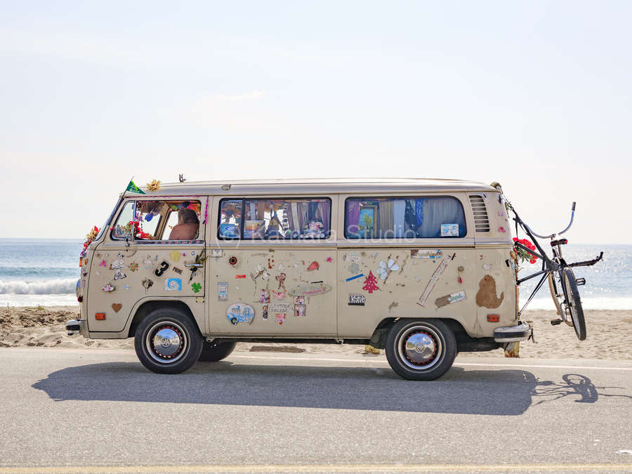 Beach Bus by Kamara Studio Ultra High Resolution Mural Prints Wall Art