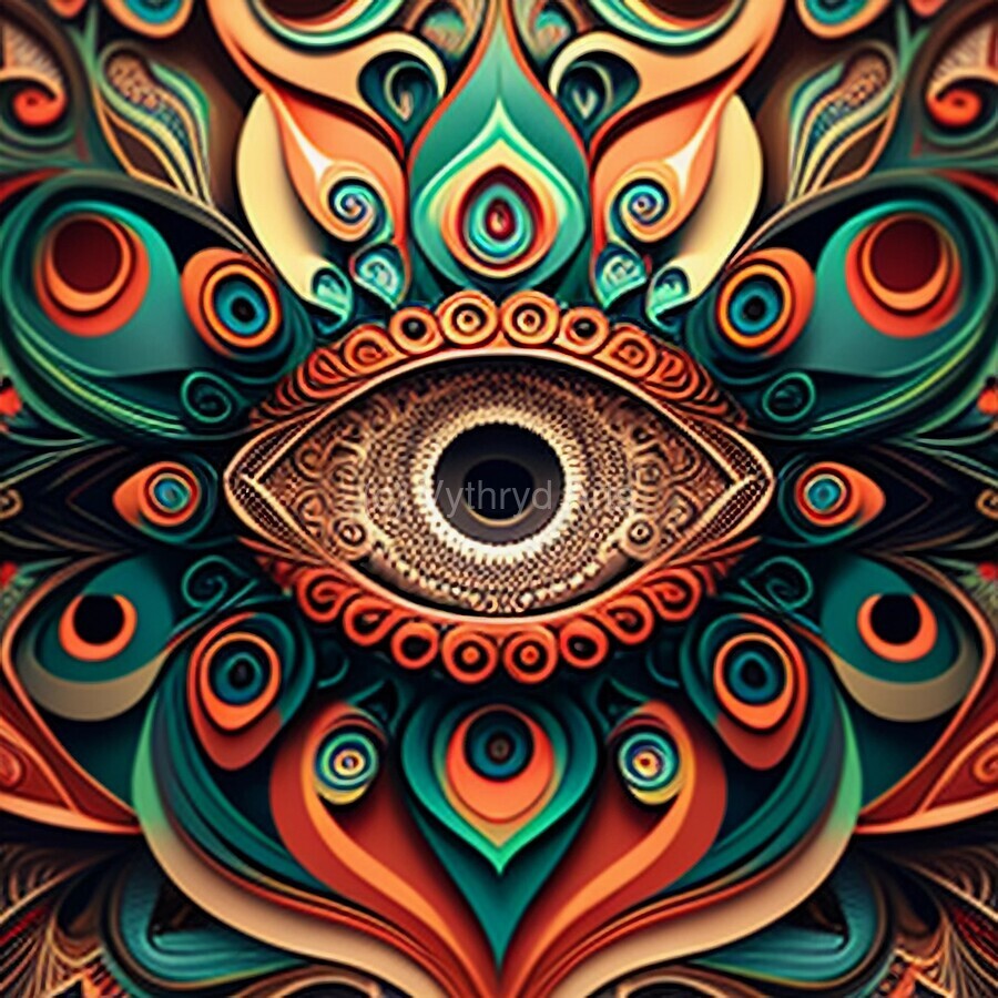 Psychedelic Eye by Vythryd Arts Wall Art