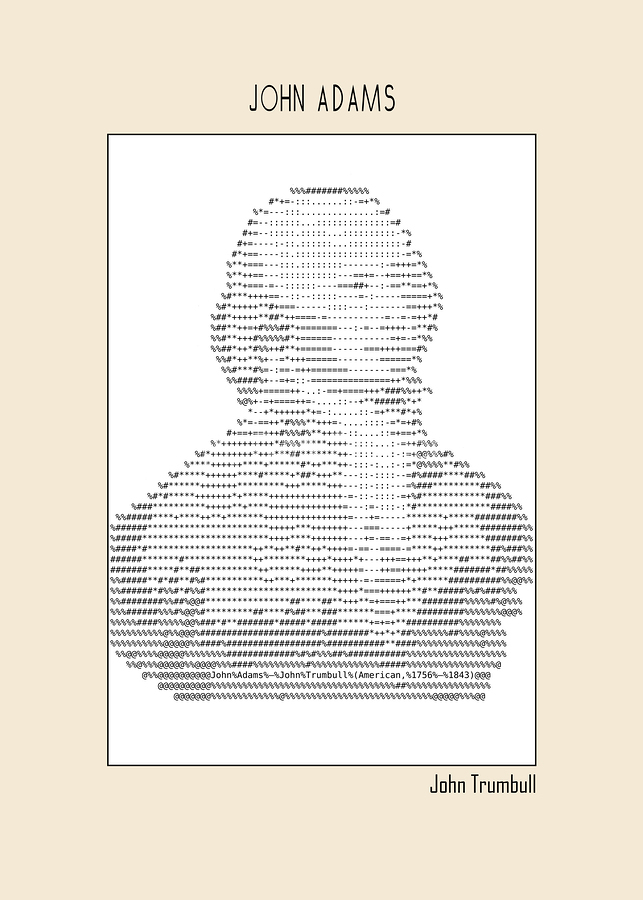 John Adams ascii art by Doa Project Wall Art