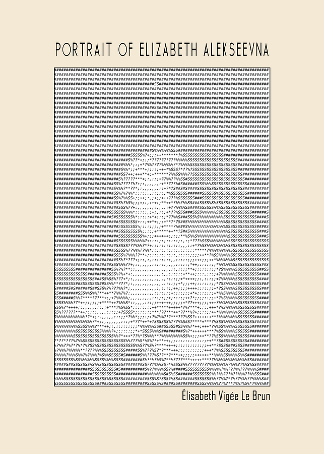Portrait of Elizabeth Alekseevna [ascii art] by Doa Project Wall Art