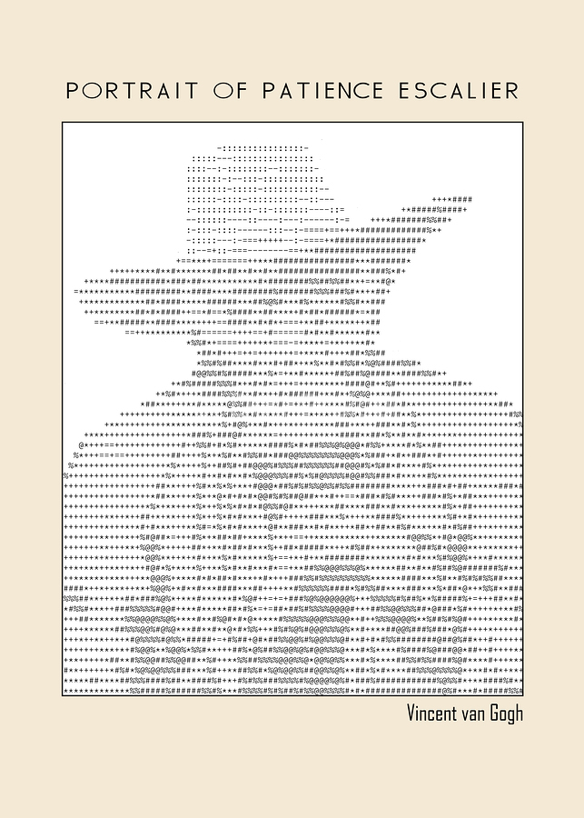 Portrait of Patience Escalier - Vincent van Gogh - 1888 Ascii art by ...