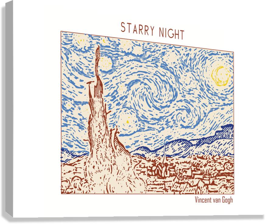 Starry Night – Vincent van Gogh by Doa Project Wall Art