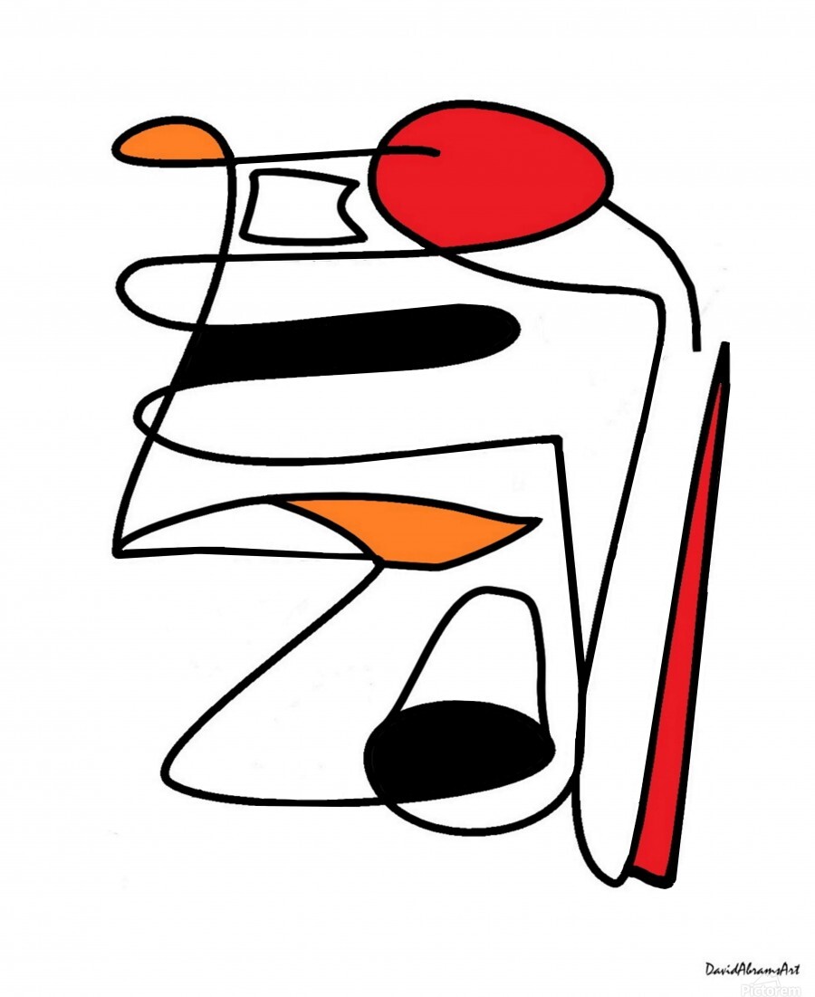 Line Drawing 1 by David Abrams Art Wall Art