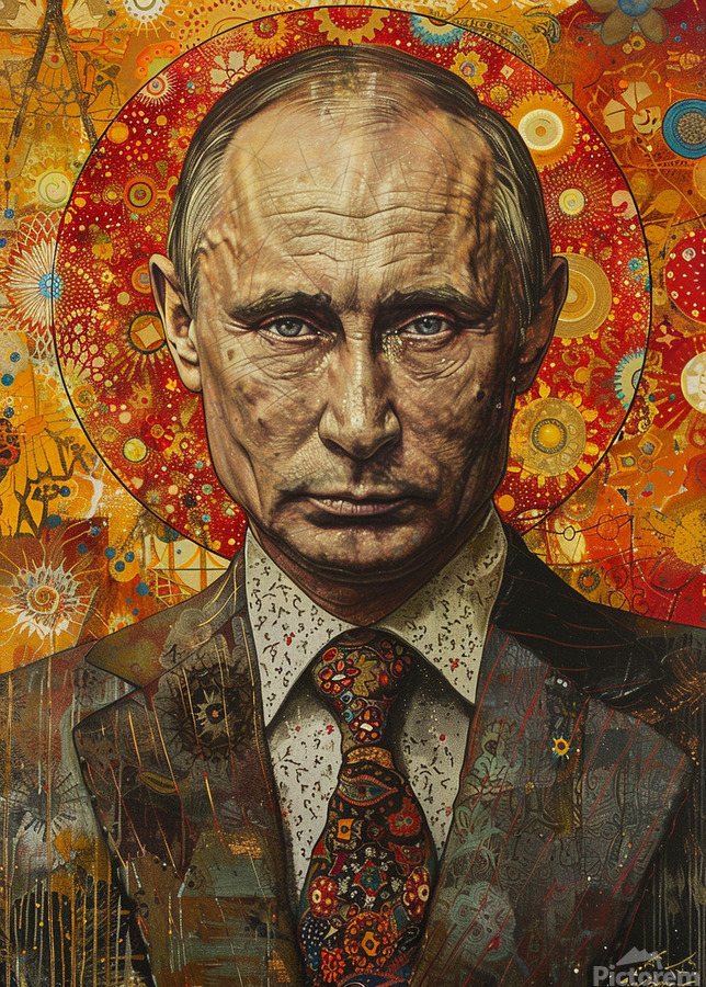 Vladimir Putin as a handsome youth in style of c by ASAR STUDIOS Wall Art