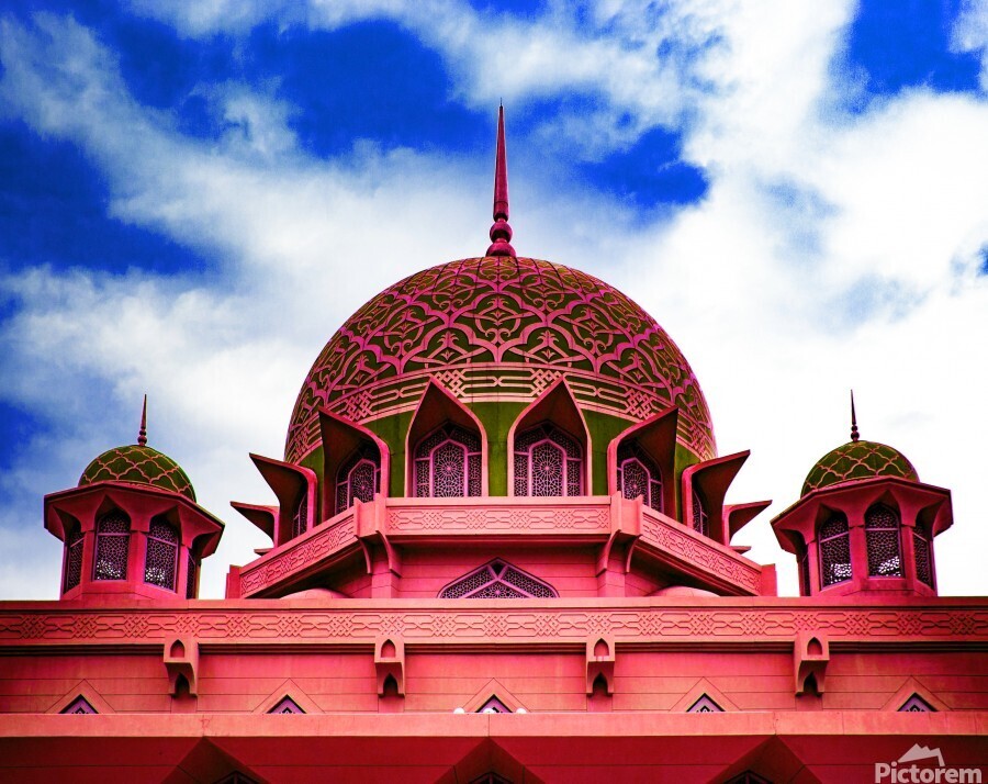 Amazing Mosques around the world 108 Infrared Purple by ASAR STUDIOS Wall Art