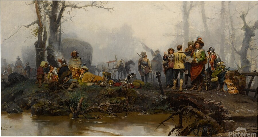 Cesare Auguste Detti Italian 1847 1914 The Enca by ASAR STUDIOS Wall Art