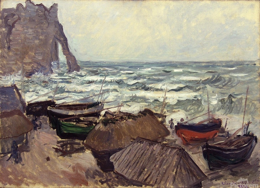 Claude BMonet BFishing BBoats Bon Bthe BBeach Bat by ASAR STUDIOS Wall Art