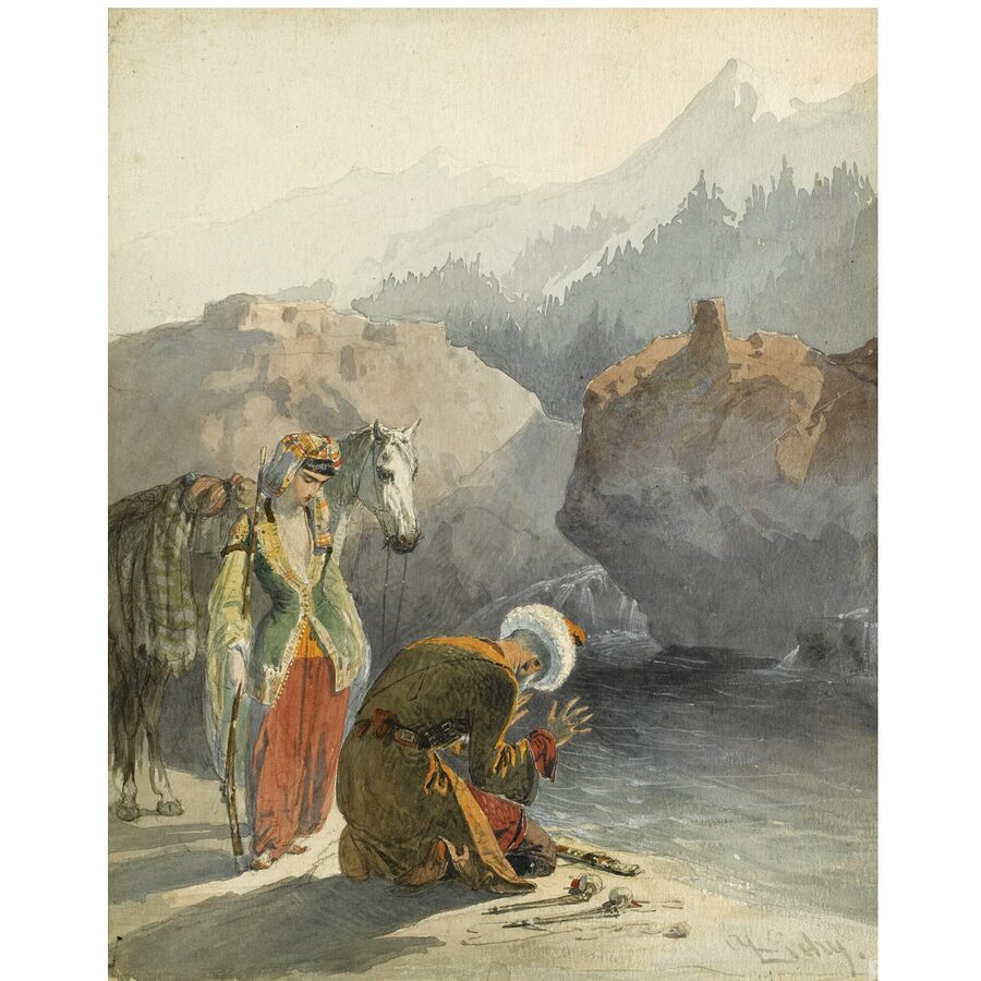 Count Mihaly von Zichy 1827 1906 THE PRAYER by ASAR STUDIOS Wall Art