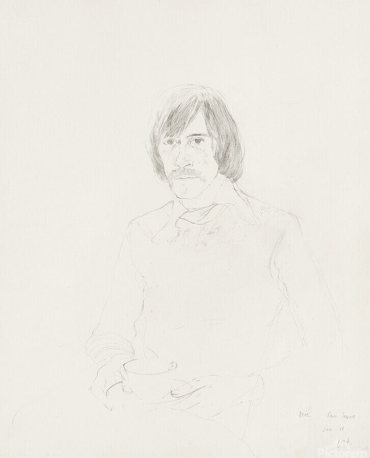 David Hockney Ossie Clark. Powis Terrace by ASAR STUDIOS Wall Art