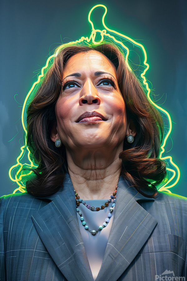 Kamala Harris The most surreal art painted by go by ASAR STUDIOS Wall Art