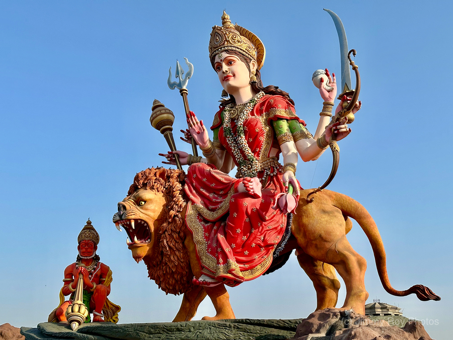 Maa Vaishno Devi Dham Statue Vrindavan India by Jimmy Roy Photos Wall Art