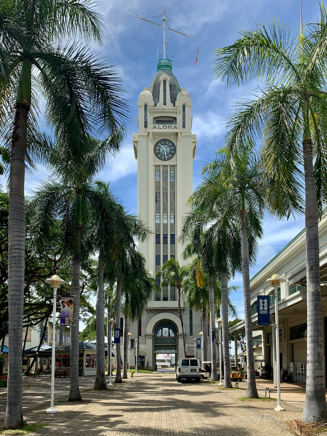 Aloha Clock Tower by Jimmy Roy Photos Wall Art