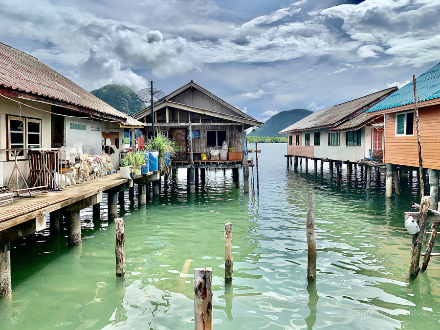 Houses in Koh Panyee Floating Village Thailand by Jimmy Roy Photos Wall Art