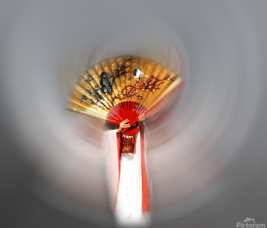 Fan dancer by Beverly Lloyd roberts Wall Art