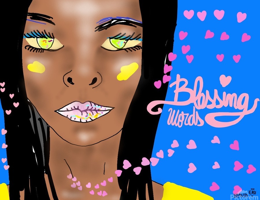 Blessing words by Whole hearted girl Wall Art