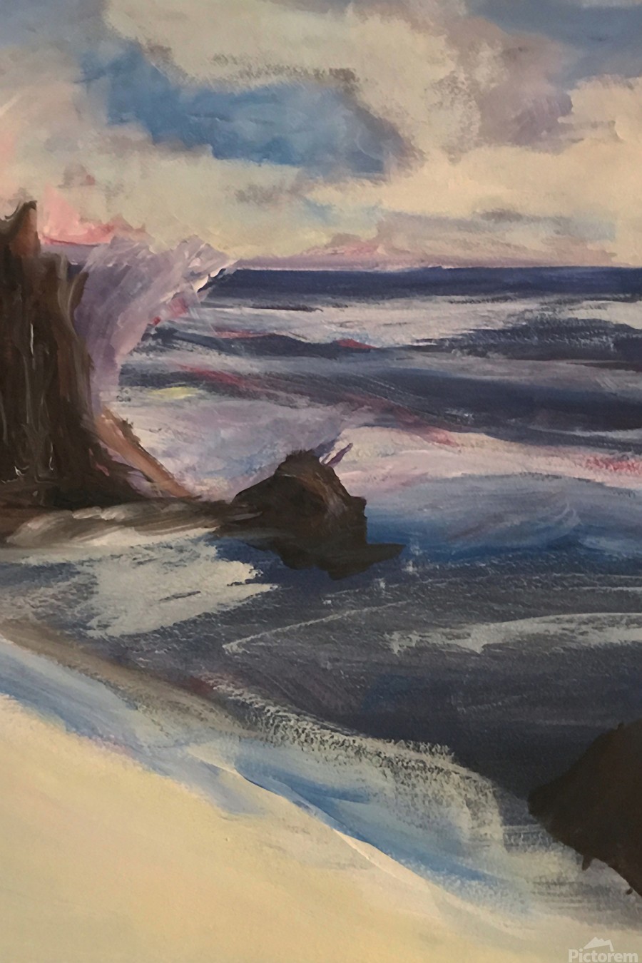 Watercolor Beachscape by Jacqueline Sleter Wall Art