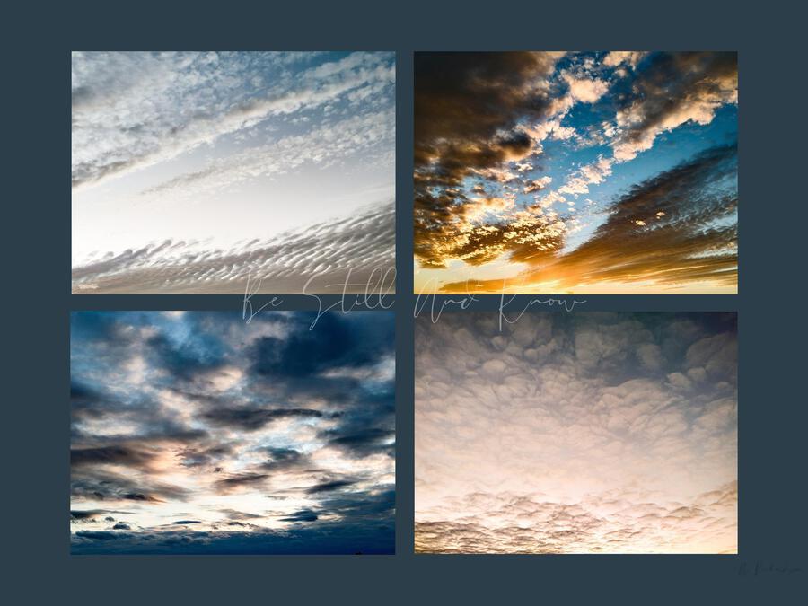 Sunset Collage Be Still by Amber Richardson Wall Art