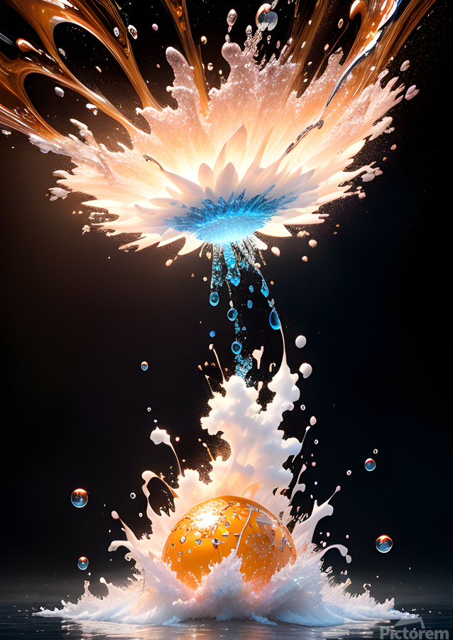 explosion splash cherry is falling into the water by Jean-Francois ...