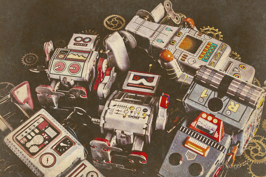 Vintage Robotronics by Jorgo Wall Art