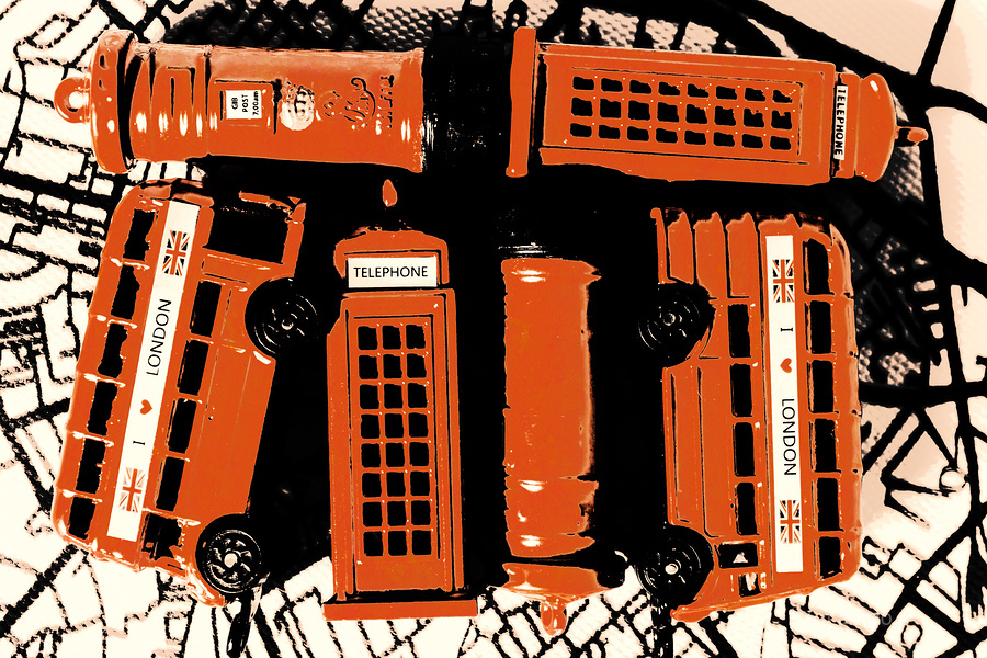 Stacking the double deckers by Jorgo Wall Art