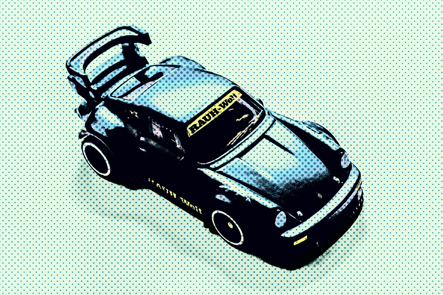 Pixel Porsche by Jorgo Wall Art